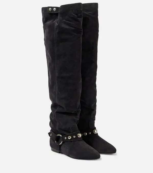 Isabel Marant Étoile Suede Over-the-knee Boots - Black