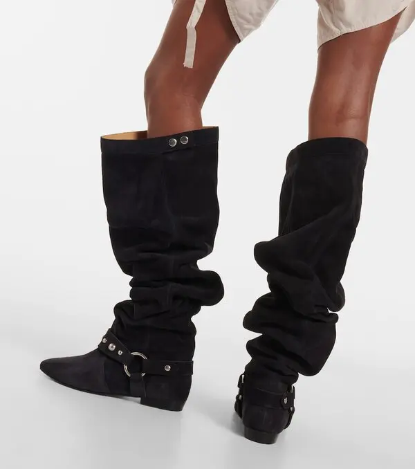 Isabel Marant Étoile Suede Over-the-knee Boots - Black
