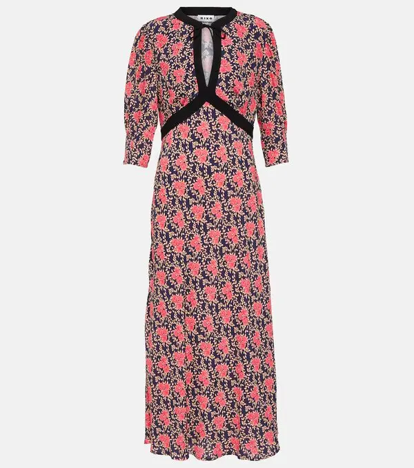Rixo Petra Floral Midi Dress - Multicoloured