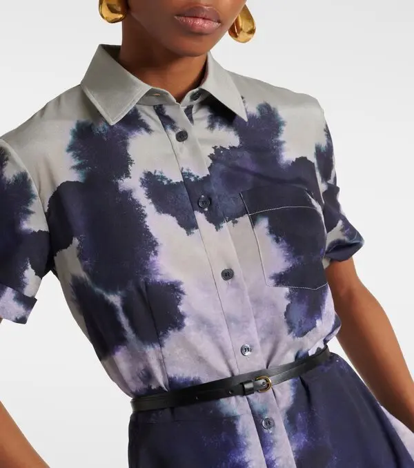 Altuzarra Kiera Printed Midi Shirt Dress