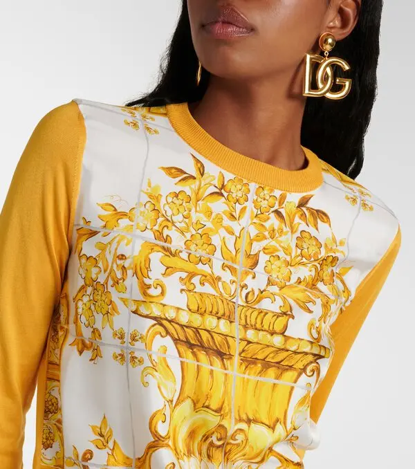 Dolce & Gabbana Majolica Silk Sweater
