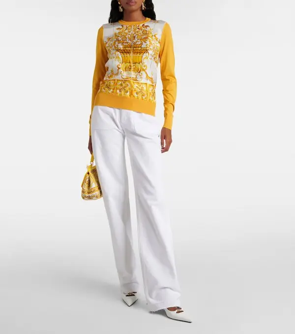 Dolce & Gabbana Majolica Silk Sweater