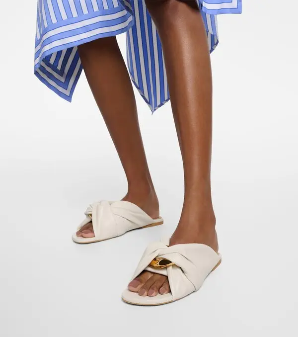 JW Anderson Corner Leather Slides