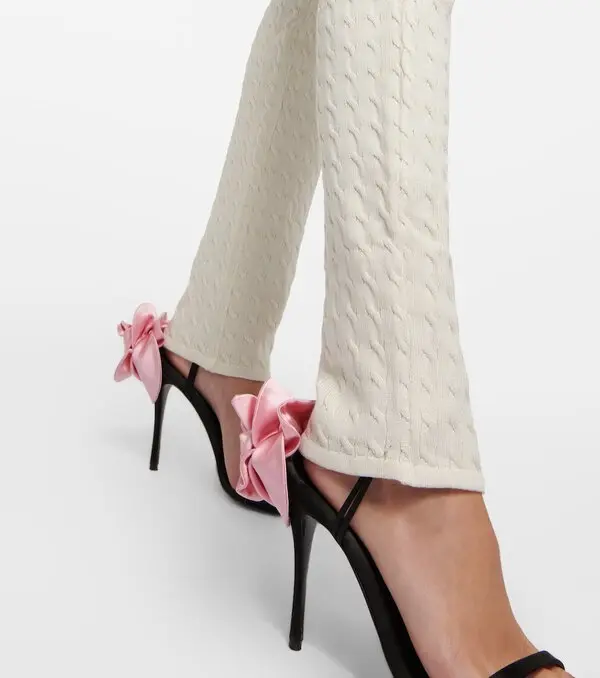 Magda Butrym Cream Cable-knit Silk Jumpsuit