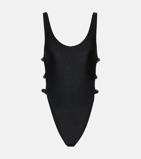 ADRIANA DEGREAS Deco Cutout Swimsuit - Black