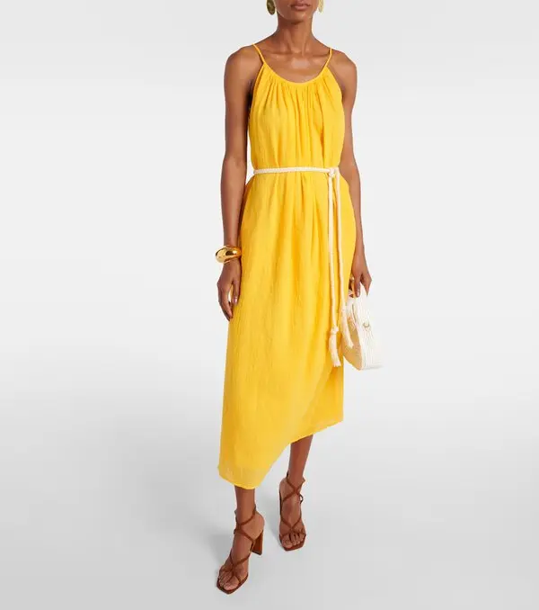 Velvet By Graham & Spencer Lorelei Cotton Maxi Dress - Yellow