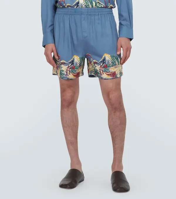 BODE Ski Lift Printed Shorts - Blue