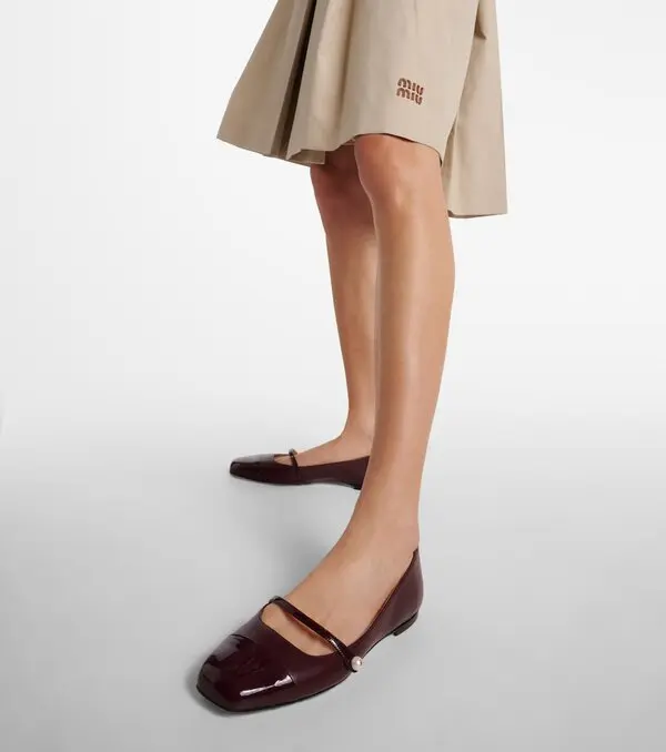 JIMMY CHOO Elisa Leather Mary Jane Flats