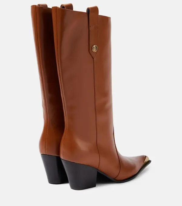 Etro Leather Cowboy Boots
