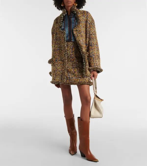 Etro Leather Cowboy Boots