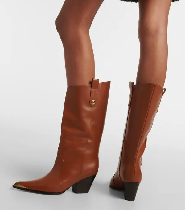 Etro Leather Cowboy Boots