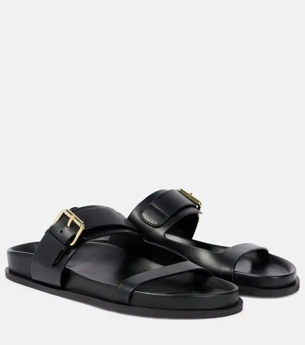 A.emery Prince Leather Sandals - Black