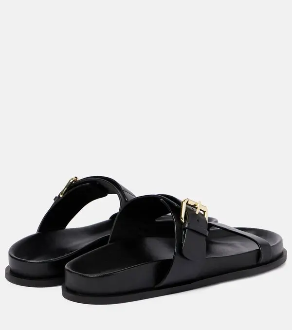 A.emery Prince Leather Sandals - Black
