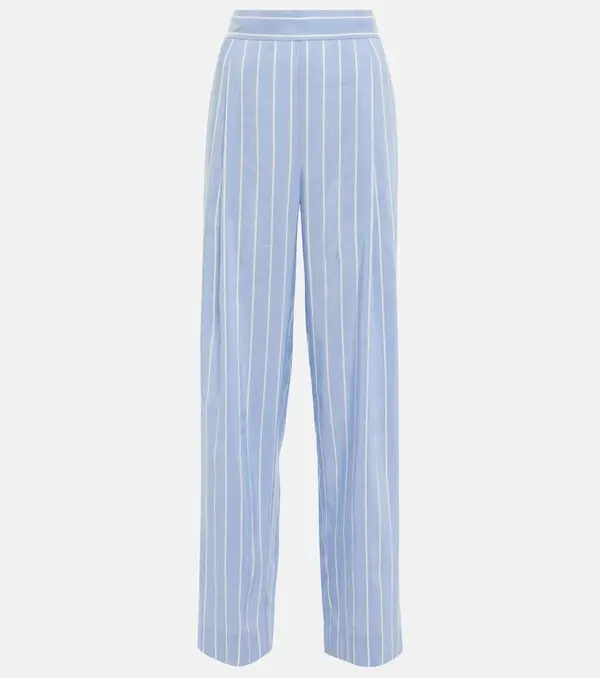 Vince High-rise Wide-leg Striped Trousers