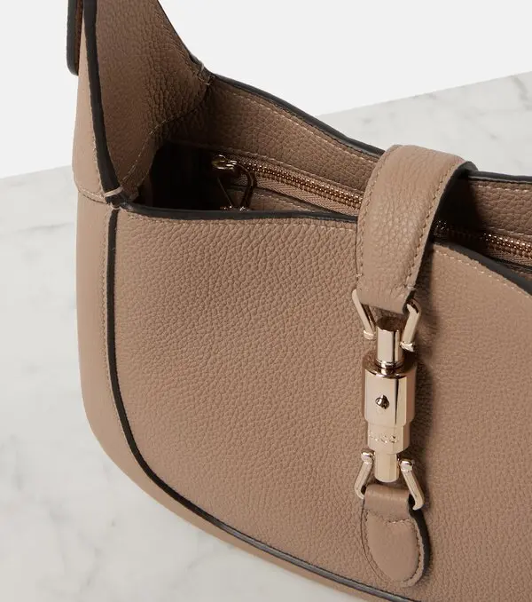 Gucci Jackie 1961 Small Leather Shoulder Bag - Beige