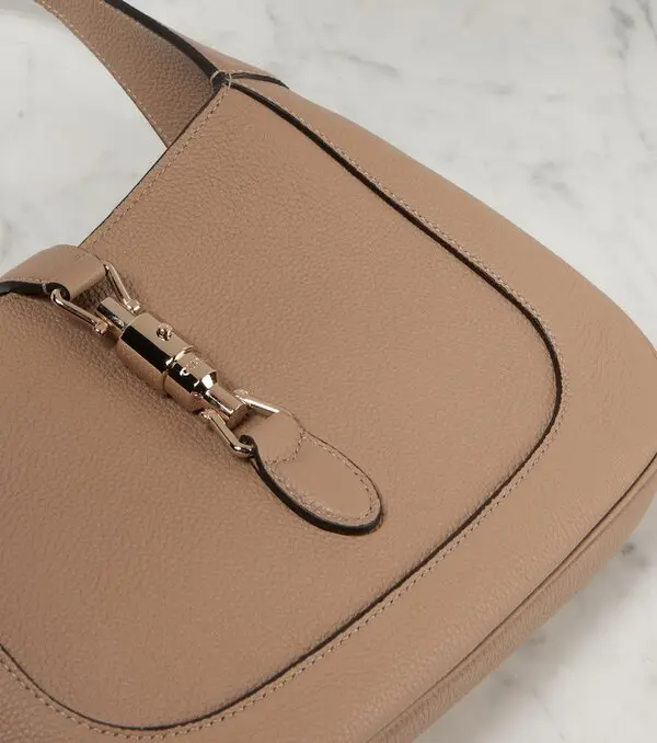 Gucci Jackie 1961 Small Leather Shoulder Bag - Beige