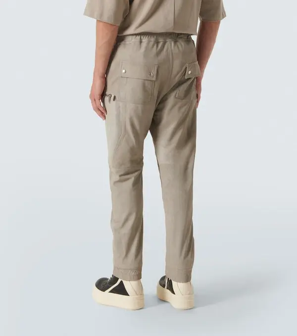 Rick Owens Leather Cargo Pants - White
