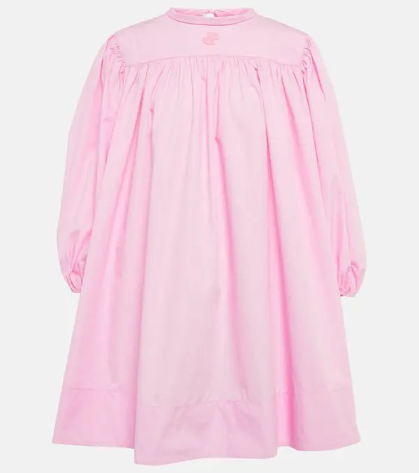 PATOU Cotton Poplin Mini Dress - Pink