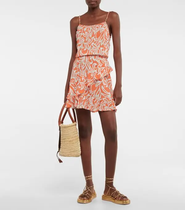 Heidi Klein Printed Ruffled Minidress