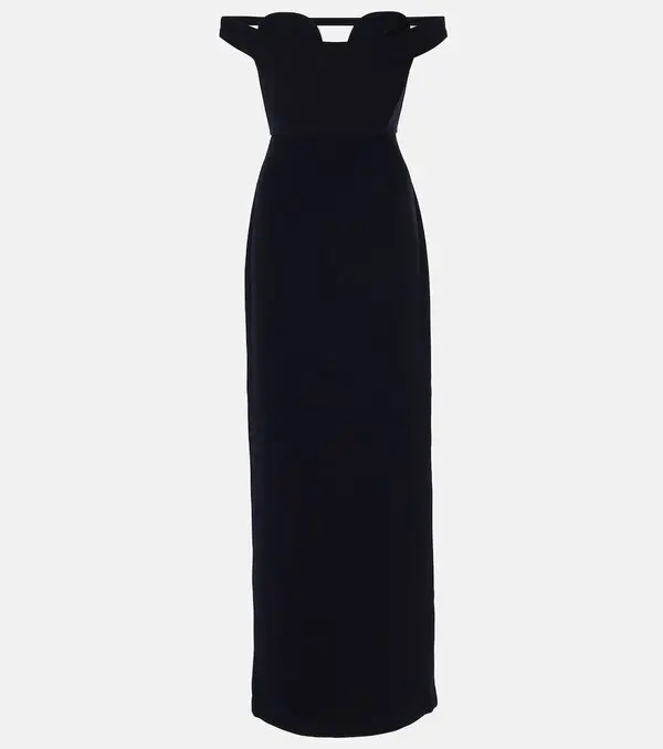 Solace London Serina Halter Gown - Black