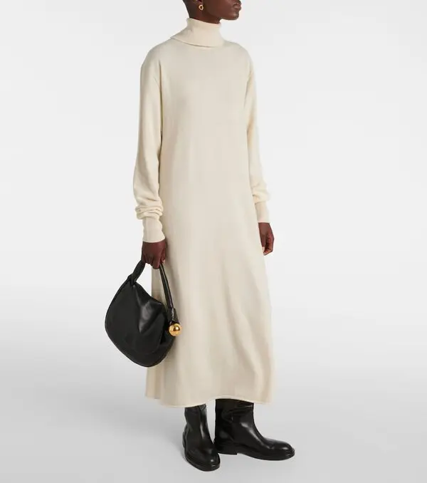JIL SANDER Knitted Cashmere Midi Dress