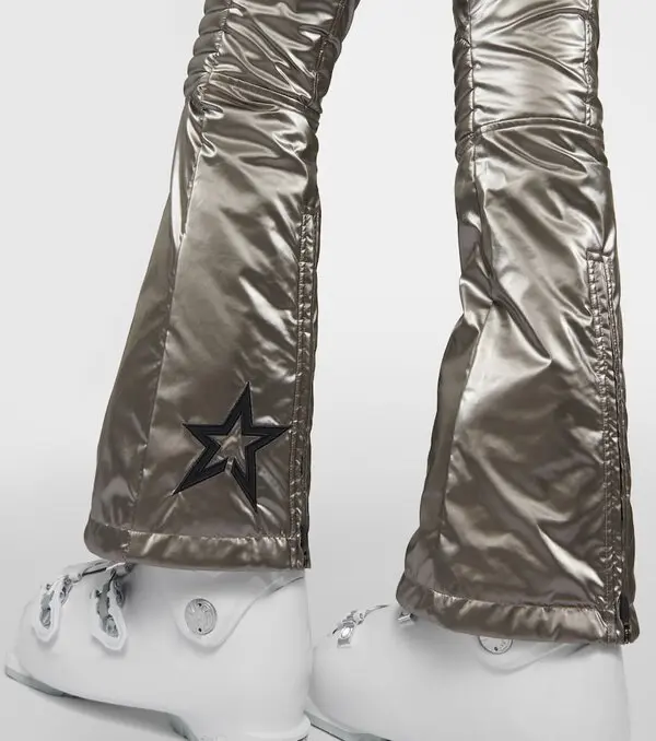 Perfect Moment Aurora Low-rise Metallic Flared Ski Pants