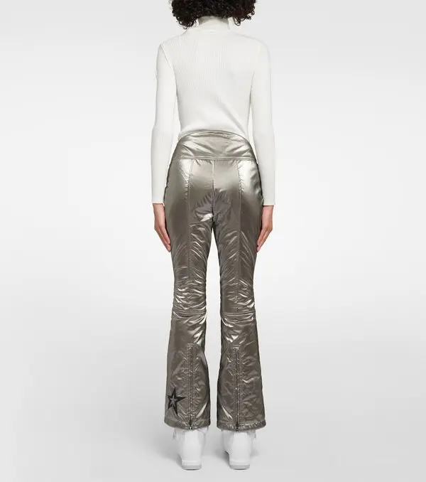 Perfect Moment Aurora Low-rise Metallic Flared Ski Pants