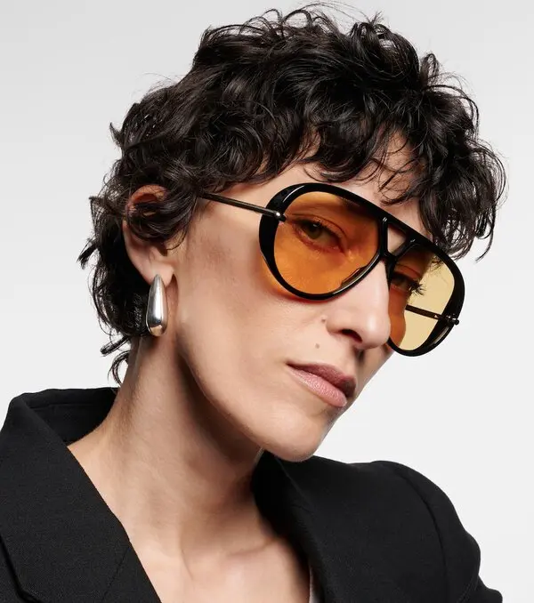 Bottega Veneta Classic Aviator Sunglasses - Black