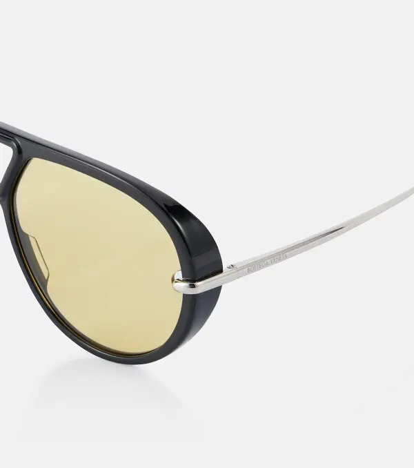 Bottega Veneta Classic Aviator Sunglasses - Black