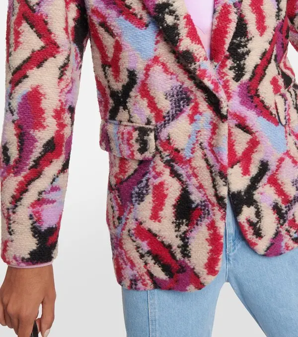 MARANT ETOILE Intarsia Wool-blend Jacket