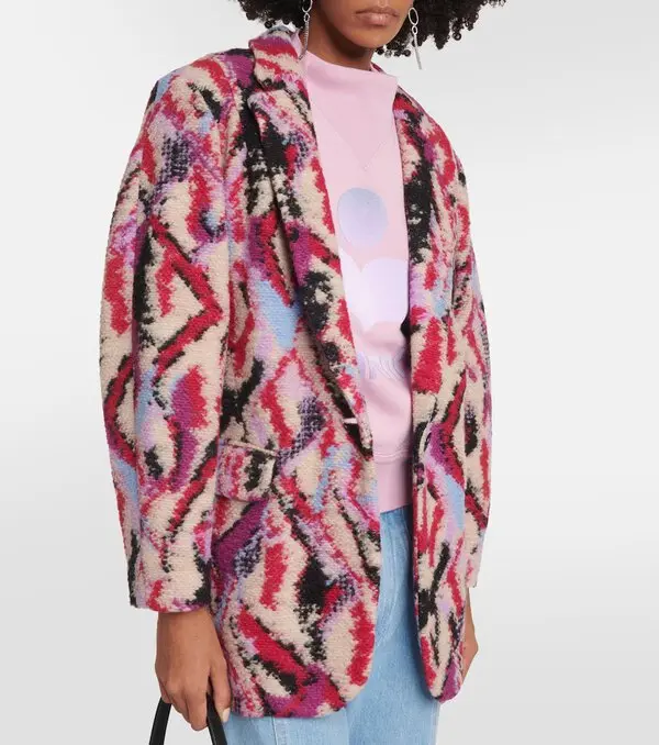 MARANT ETOILE Intarsia Wool-blend Jacket