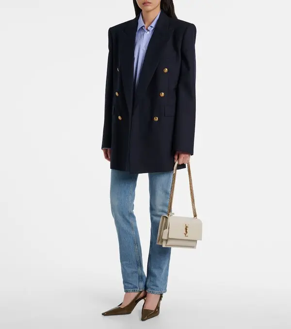 Saint Laurent Sunset Medium Leather Shoulder Bag