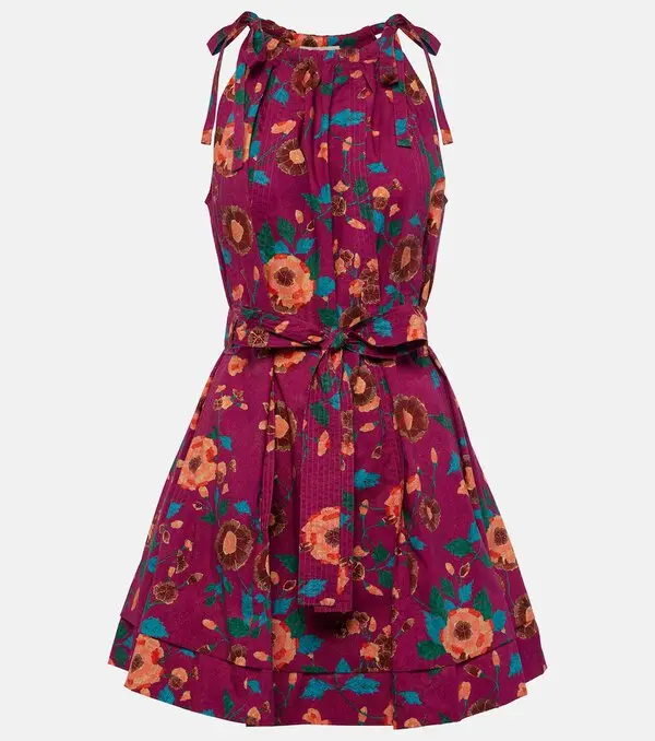 Ulla Johnson Brienne Floral Cotton Mini Dress - Multicoloured