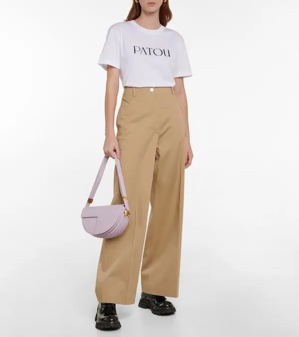 PATOU Logo Cotton Jersey T-shirt - White