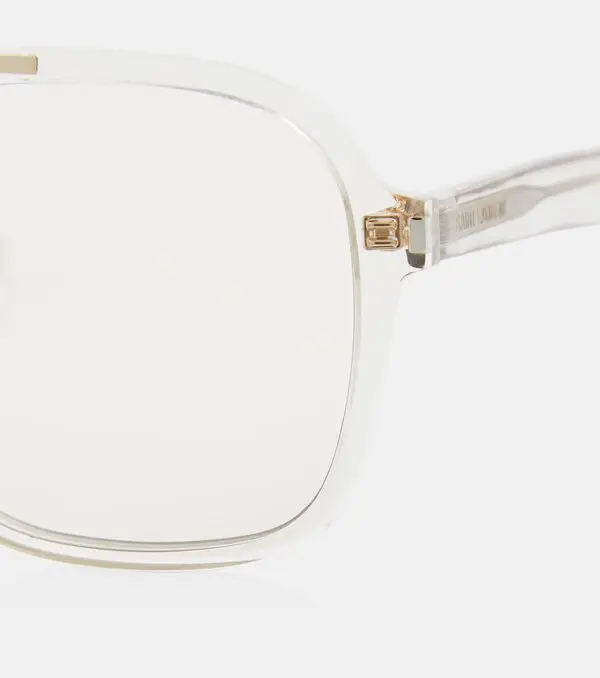Saint Laurent Aviator Acetate Sunglasses - Transparent