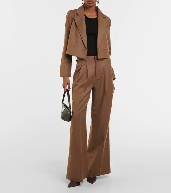 Ag X Emrata Joan Wool Wide-leg Trousers