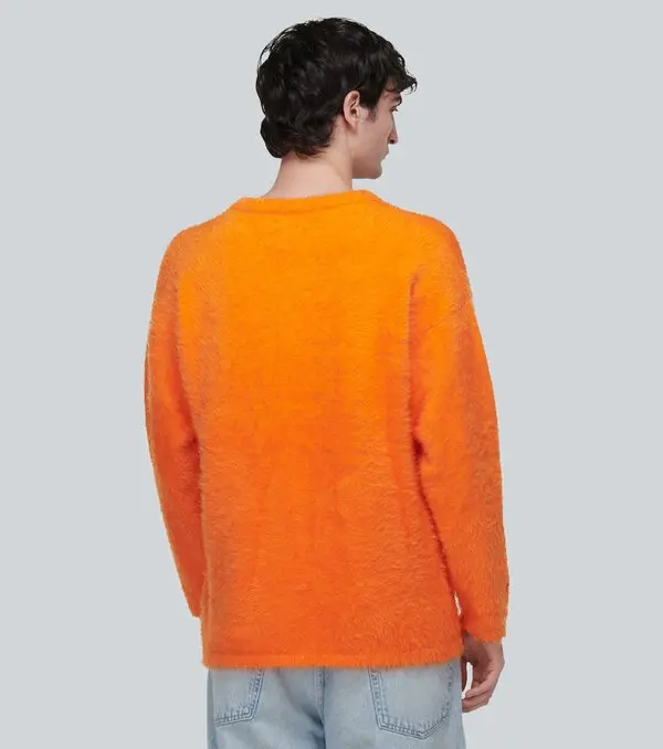 ERL Brushed V-neck Sweater - Orange