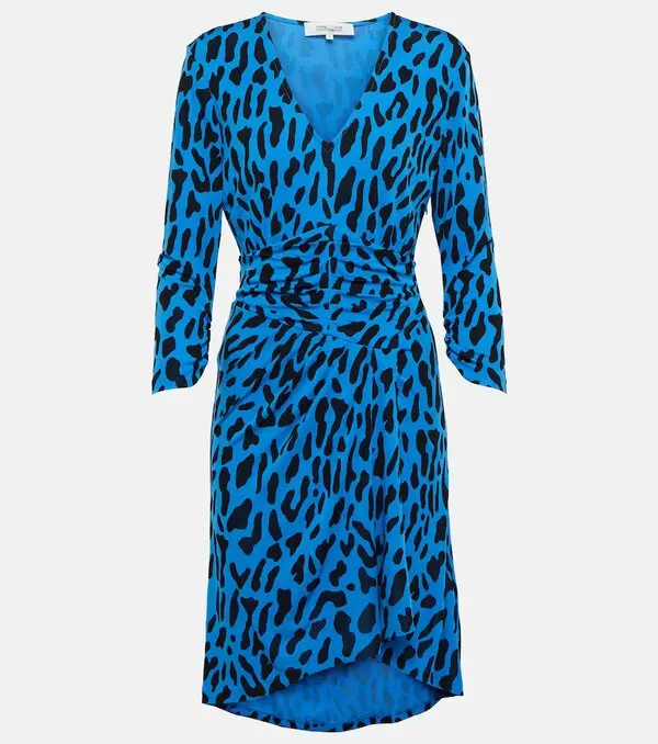 Diane Von Furstenberg Leopard-print Mini Dress - Multicoloured
