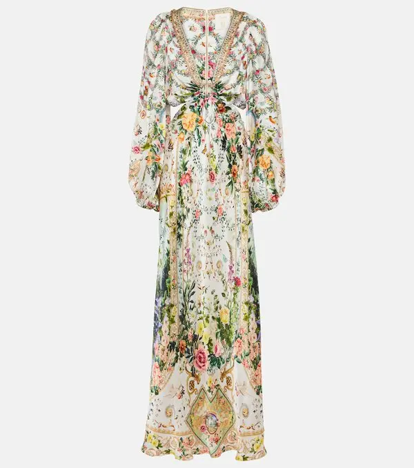 Camilla Renaissance Romance Silk Maxi Dress - Multicoloured