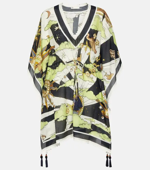 Tory Burch Printed Cotton And Silk Minidress - Multicoloured