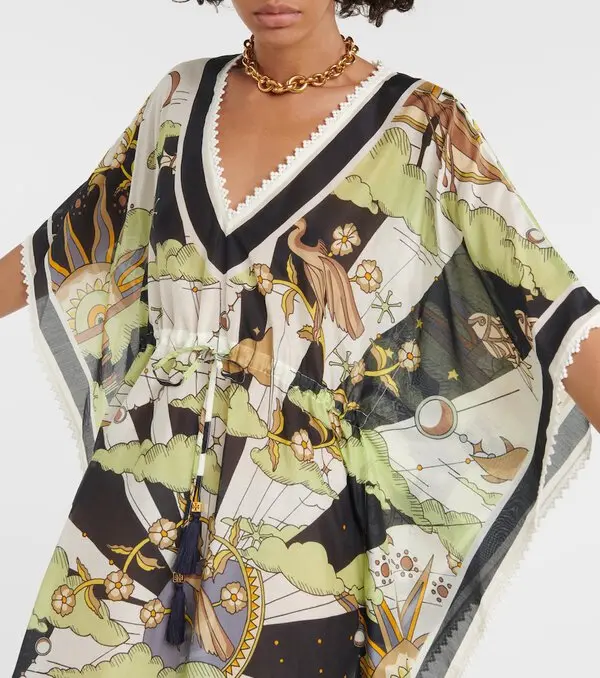 Tory Burch Printed Cotton And Silk Minidress