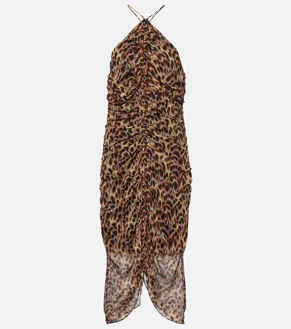 MARANT ETOILE Valdi Halterneck Midi Dress - Multicoloured