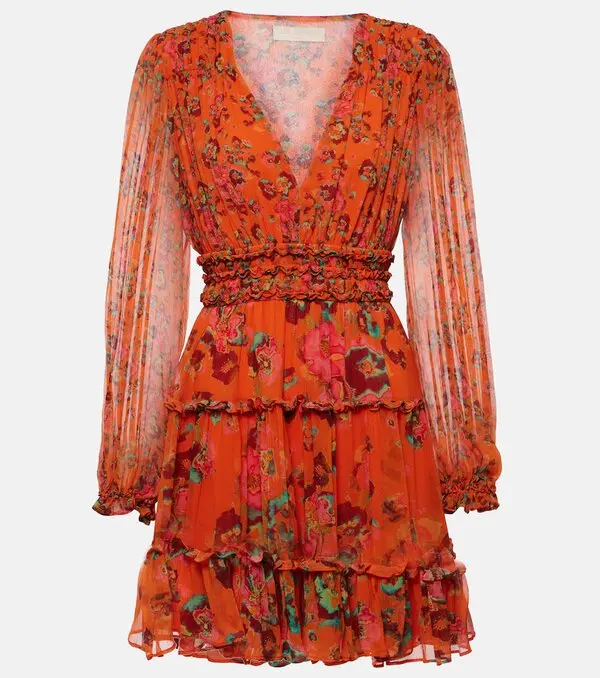 Ulla Johnson Lya Floral Silk Mini Dress - Multicoloured