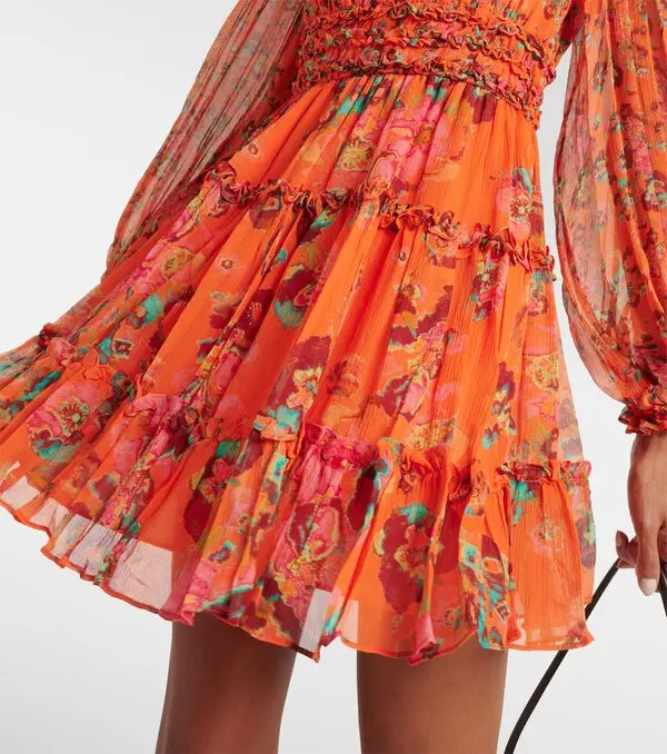Ulla Johnson Lya Floral Silk Minidress