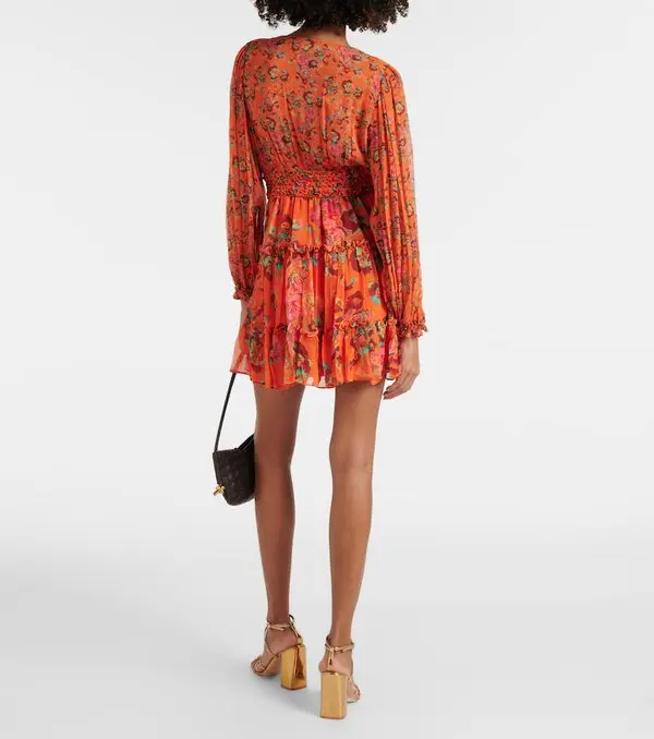 Ulla Johnson Lya Floral Silk Minidress