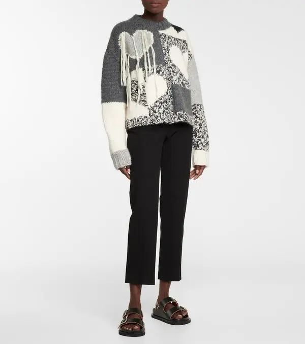 JOSEPH Intarsia Wool-blend Sweater