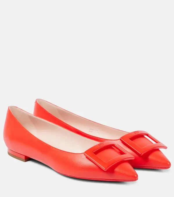 ROGER VIVIER Gommettine Ballet Flats - Red