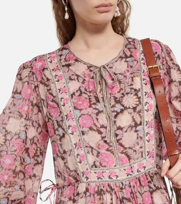 MARANT ETOILE Gilinesia Floral-print Cotton Mini Dress