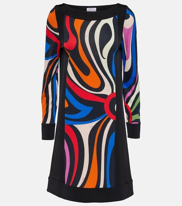 Emilio Pucci Marmo Printed Shift Dress - Multicoloured