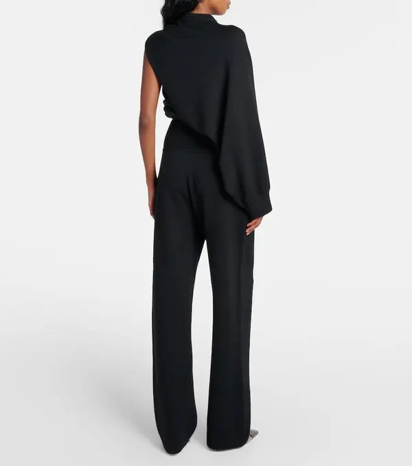 Alaïa High-rise Wool-blend Straight Leg Trousers
